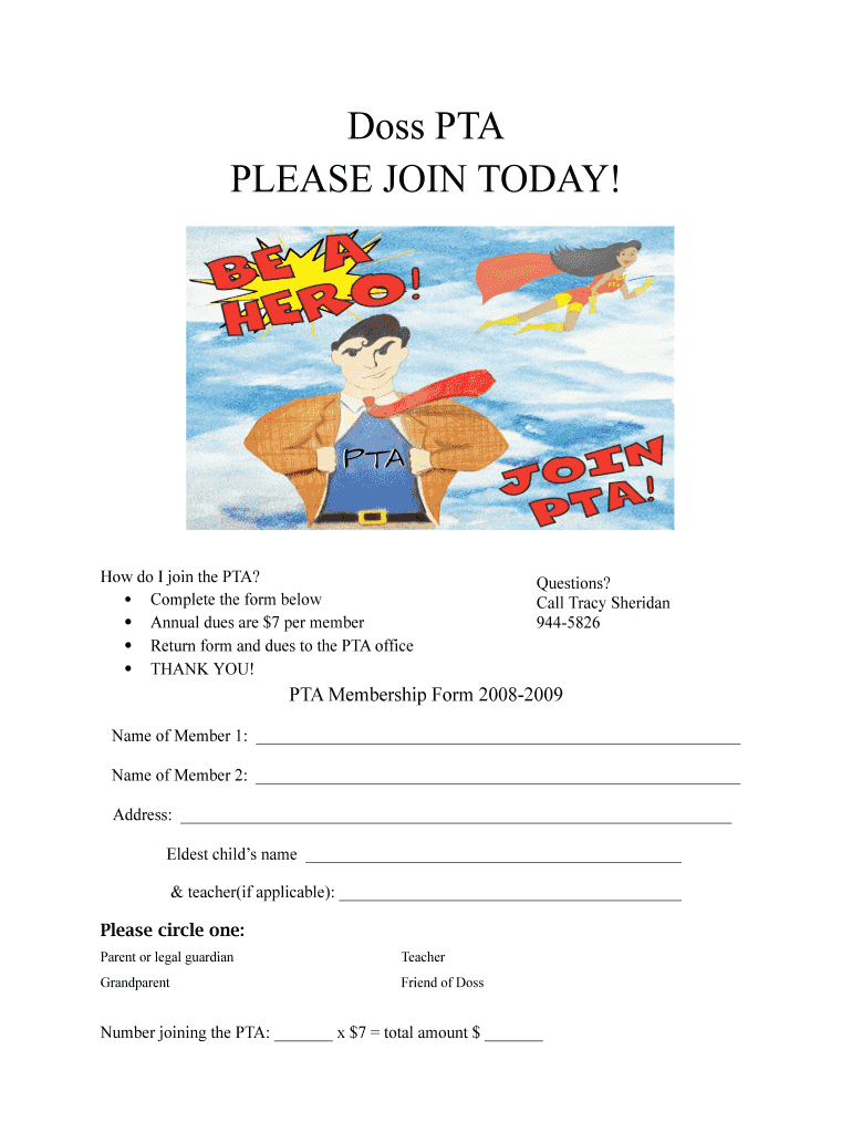 Fillable Online dosspta Join PTA flyer - Doss Elementary PTA - dosspta ...