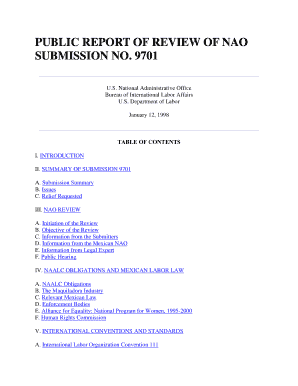 Fillable Online dol SUMMARY OF SUBMISSION 9701 Fax Email Print - pdfFiller