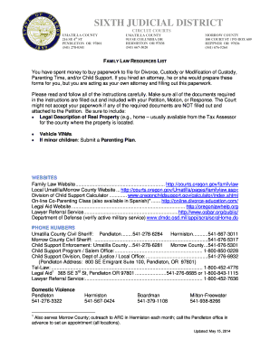 Fillable Online courts oregon Packet 3a: petition for custody Fax Email ...