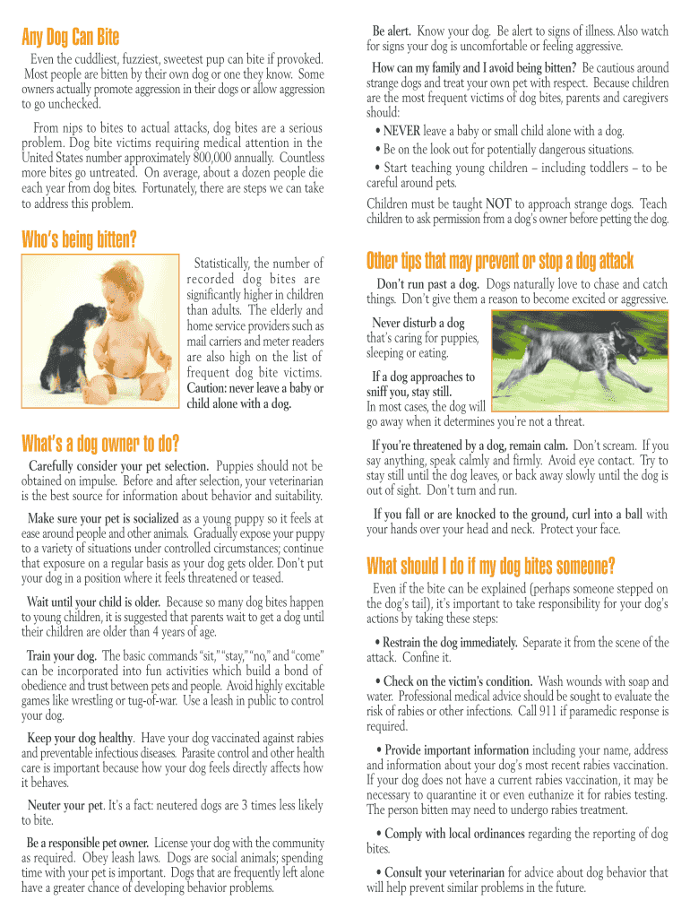Fillable Online Any Dog Can Bite Fax Email Print - pdfFiller