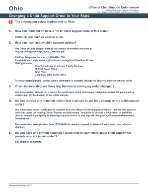 Fillable Online acf hhs ODJFS Online Office of Child Support Fax Email ...