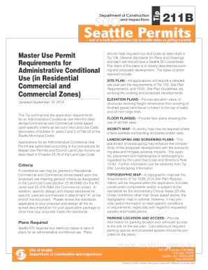Fillable Online seattle Seattle DCI Tip #211B - Master Use Permit ...