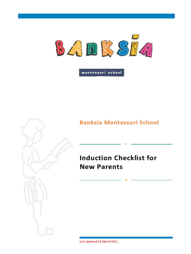 Fillable Online Induction Checklist for New Parents Fax Email Print ...