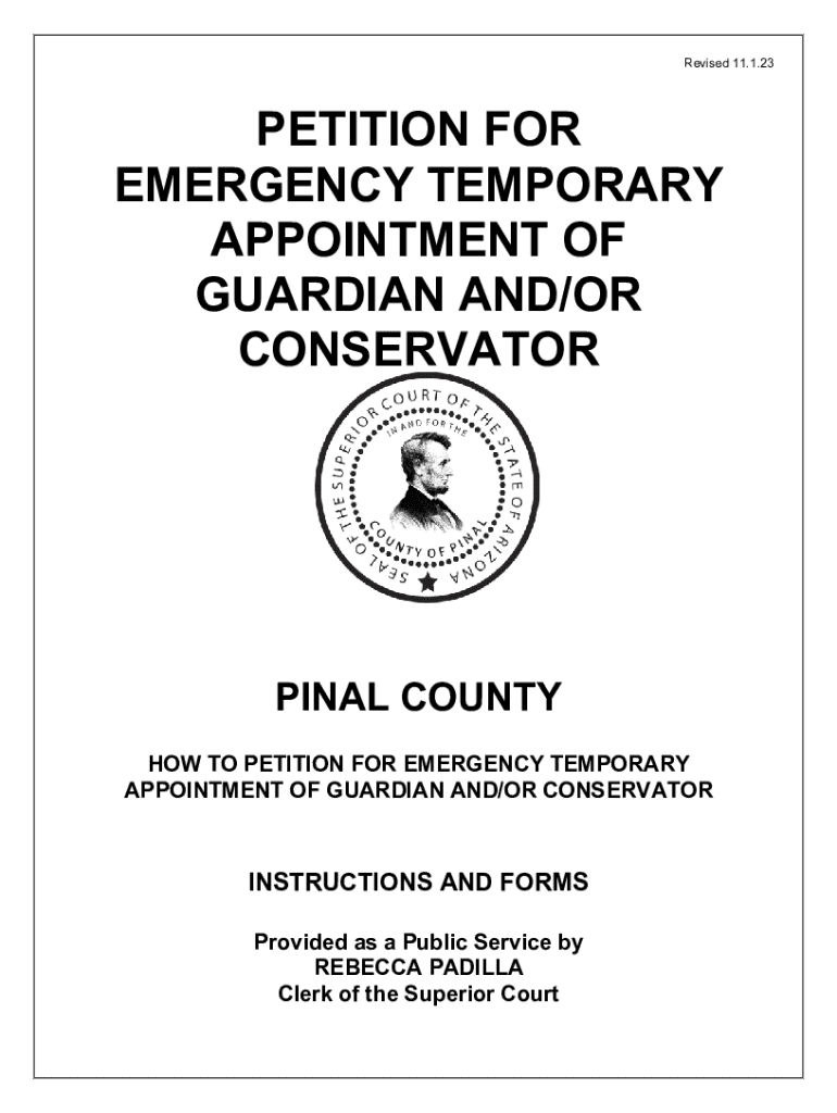 Fillable Online Petition for Emergency Guardianship of an Adult and/or ...