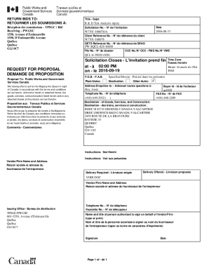 Fillable Online RCMP-GRC Bid Receiving Unit/ Rception des sousmissions ...