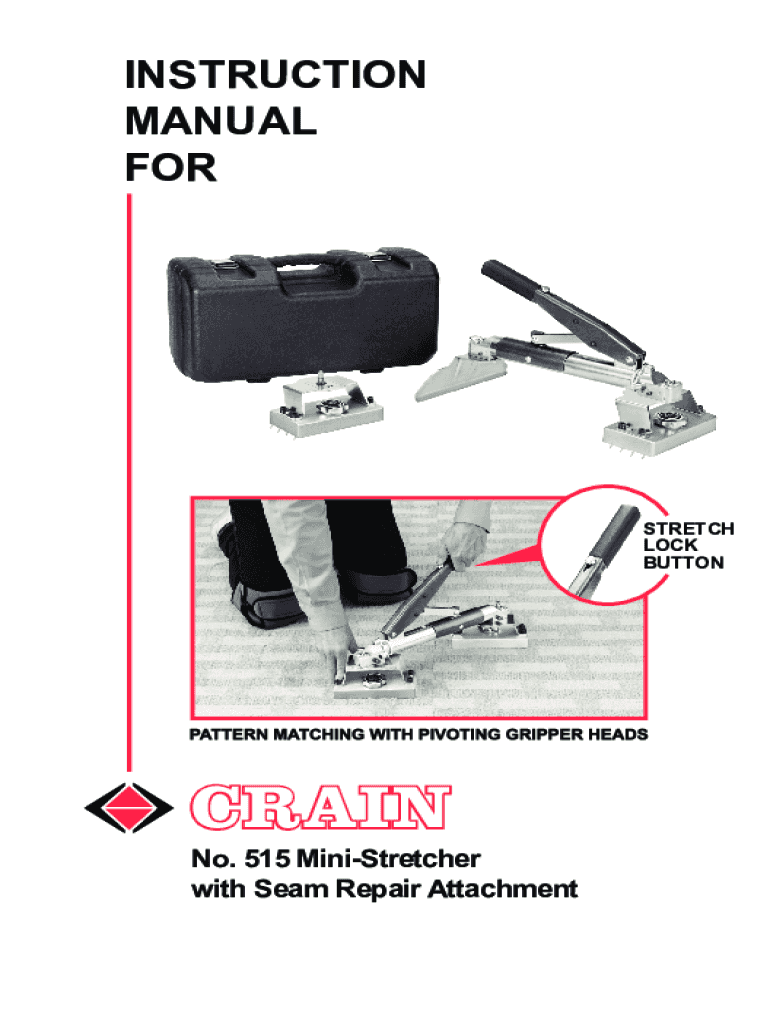 Fillable Online Crain 515 Mini Stretcher with Seam Repair Attachment ...