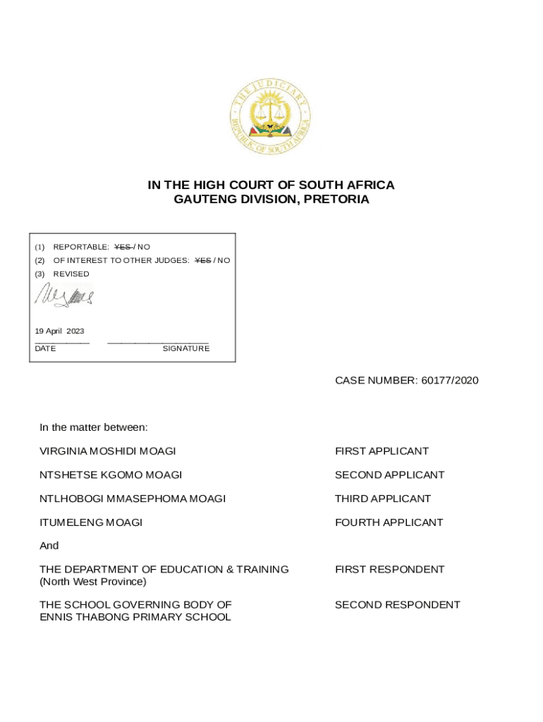 Fillable Online South African Legal Practice Council v Mokoana (32103/ ...