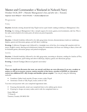 Fillable Online Master and Commander: a Weekend in Nelson's Navy Fax ...