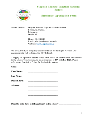 Fillable Online Stapolin ETNS: Stapolin Educate Together National ...