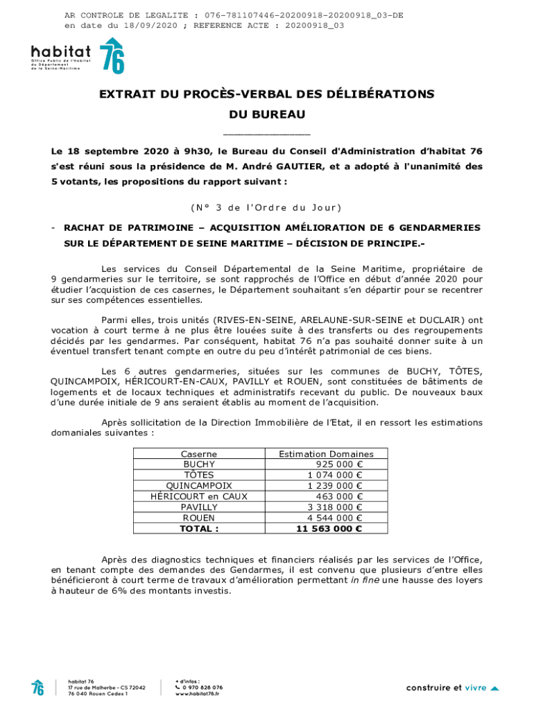 Remplissable En Ligne AR CONTROLE DE LEGALITE : 076-781107446-20200918 ...