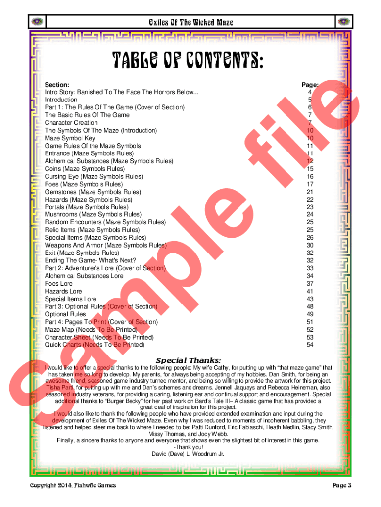Fillable Online TABLE OF CONTENTS: - cloudfront.net Fax Email Print ...