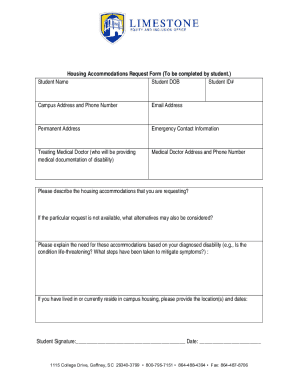 Fillable Online Equity and Inclusion Housing Accommodation Request Form ...