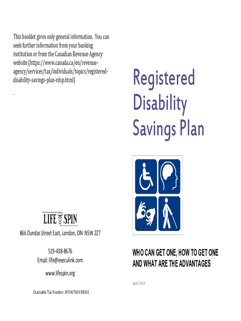 Fillable Online What is a registered disability savings plan (RDSP) Fax ...