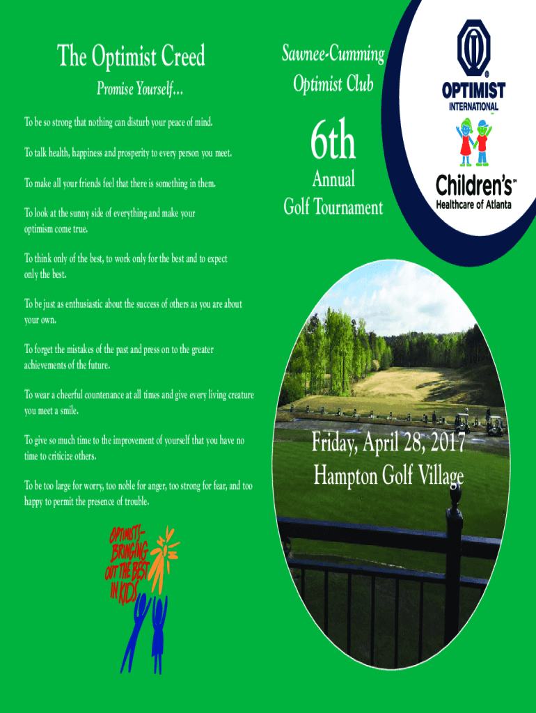 Fillable Online The Optimist Creed and Other Inspirational Classics ...