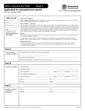 Fillable Online Get an Extended Hours Premises permit for your business ...