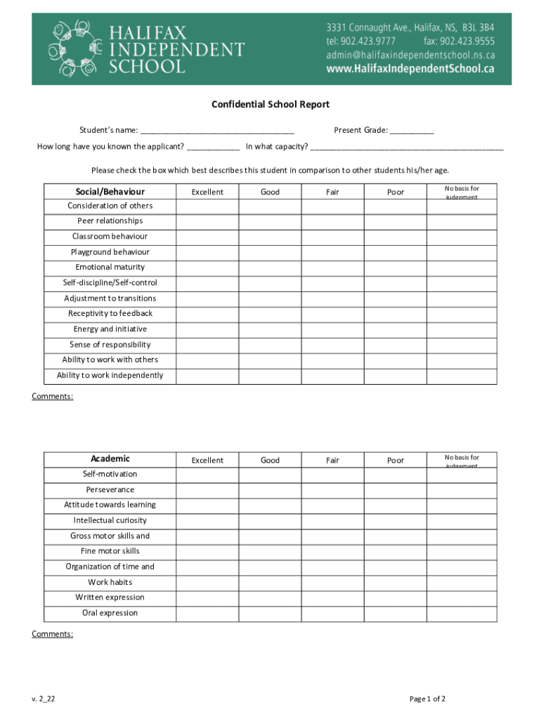 Fillable Online confidential education report - application for ...