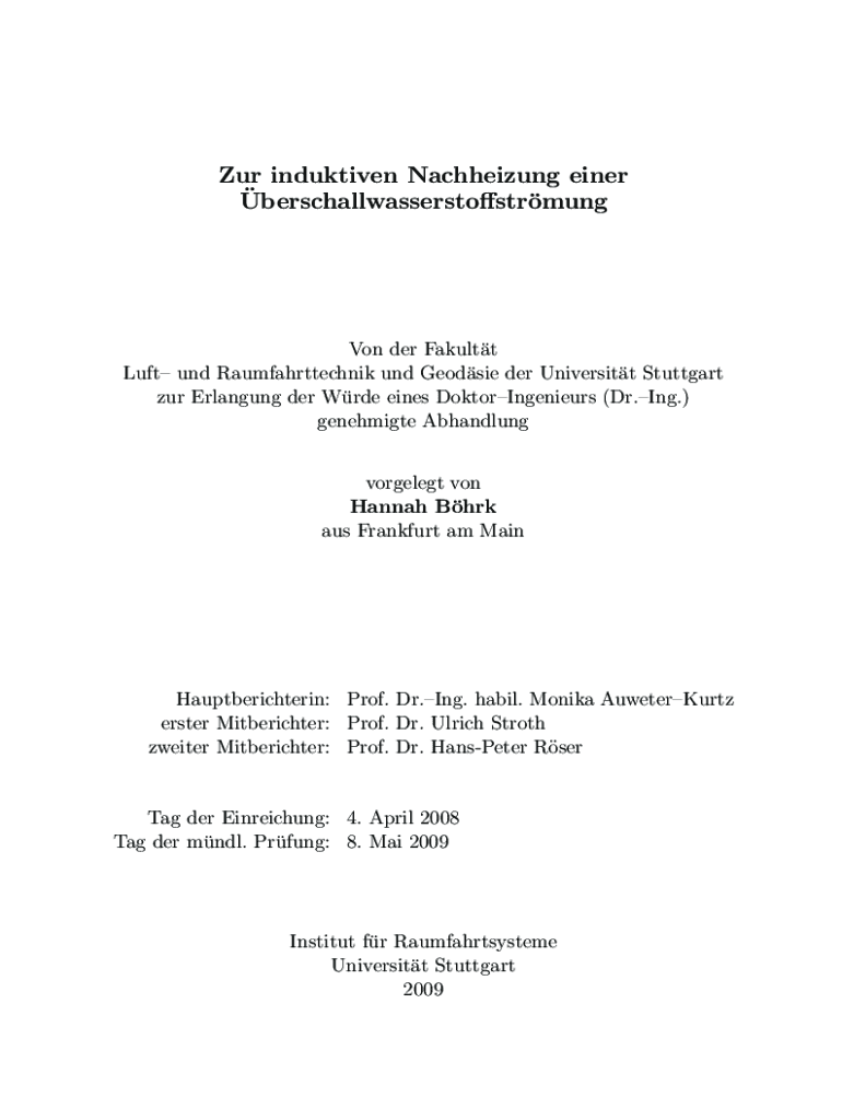 Ausfüllbar Online elib uni-stuttgart Von der Fakultat Fax Email Drucken ...