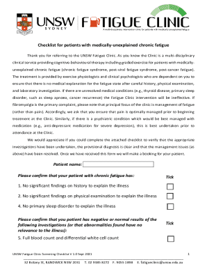 Fillable Online Checklist for patients with medically-unexplained ...