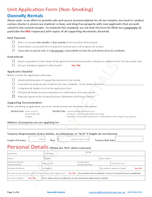 Fillable Online Rooming-Application-Form-Self Contained unit Fax Email ...