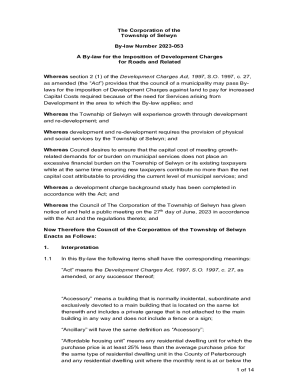 Fillable Online Development ChargesHave Your Say - Prince Edward County ...