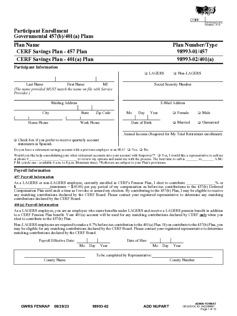 Fillable Online 457(b) vs. 401(a) Plans: Benefits & Differences Fax Email Print - pdfFiller