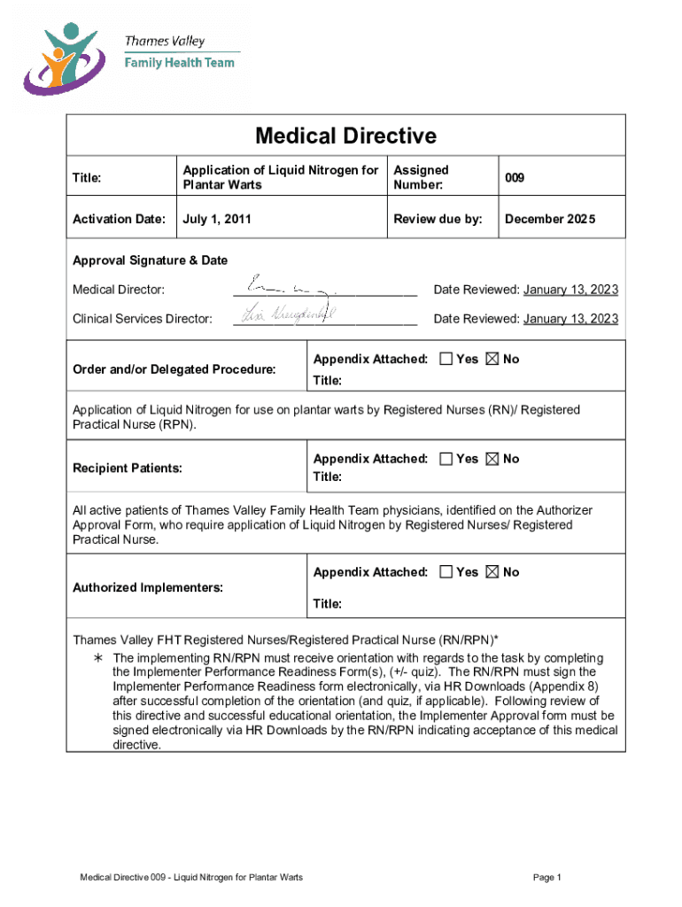 Fillable Online 009-Medical-Directive-Application-of-Liquid-Nitrogen ...