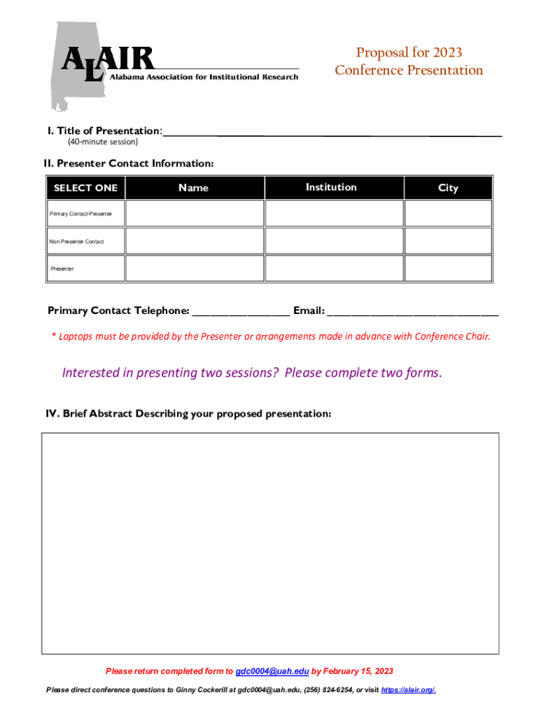 Fillable Online Proposal Submission Information & What To Expect As A ... Fax Email Print ...