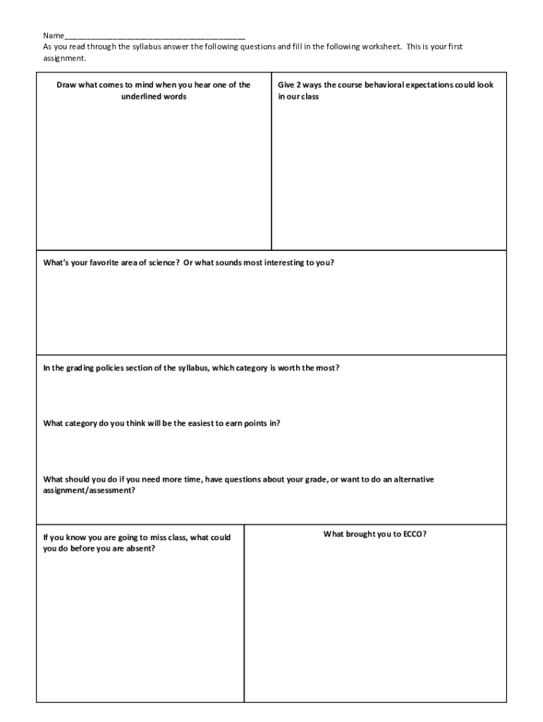 Fillable Online blogs 4j lane syllabus worksheet Fax Email Print ...