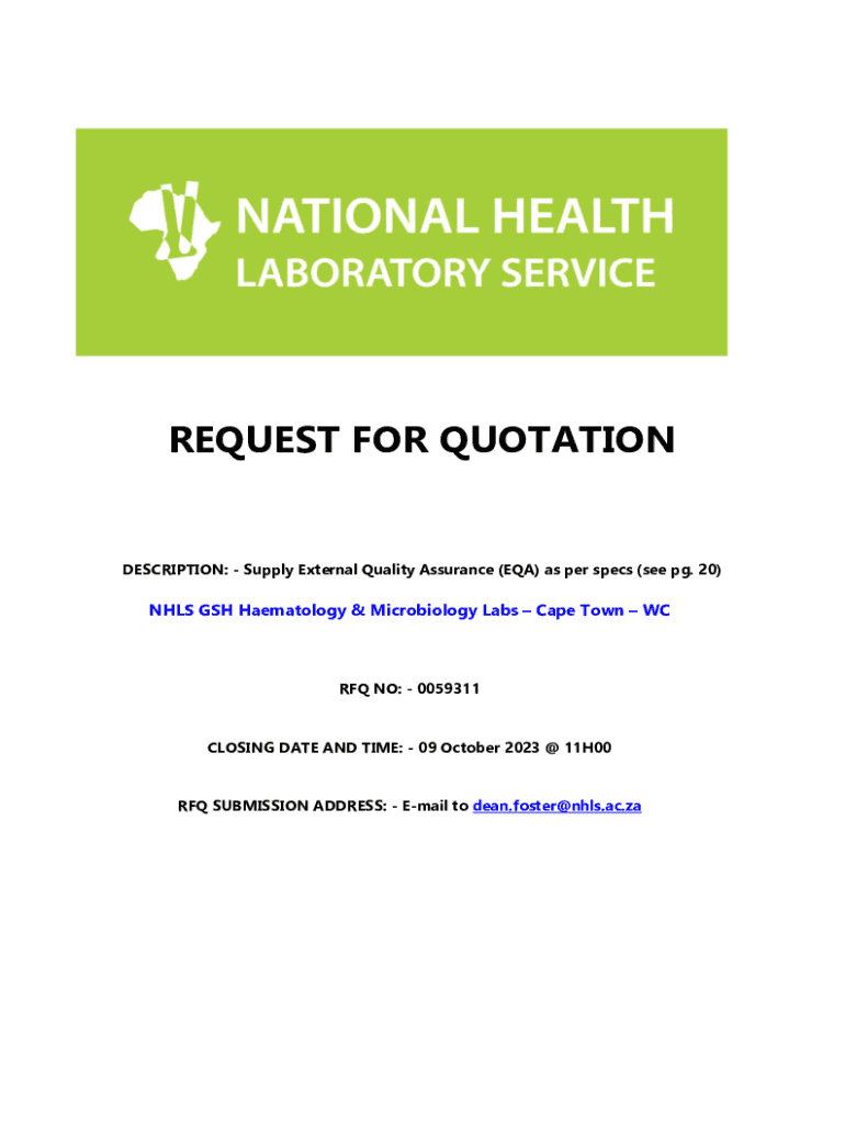 Fillable Online Supply external quality assurance program (EQA) as per ...