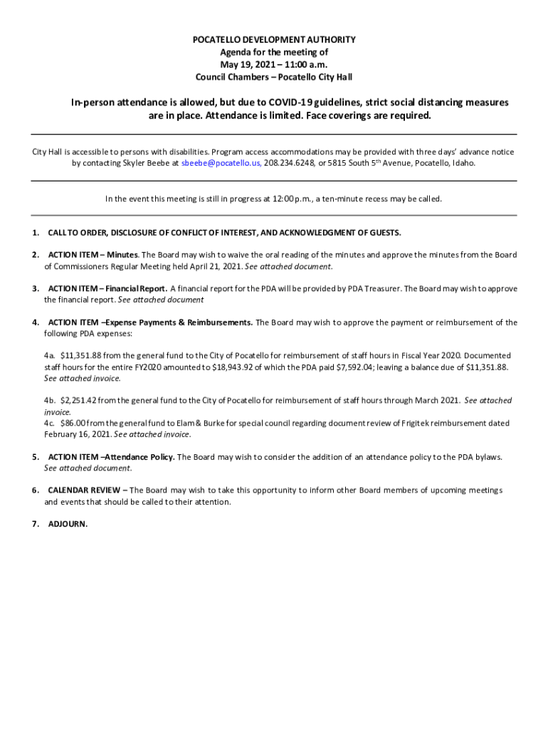 Fillable Online pda pocatello Pocatello Mayor Brian Blad permanently ...