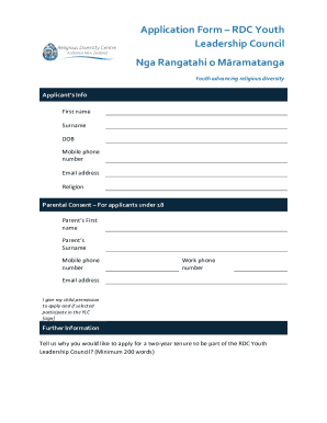 Fillable Online YLC Application Form Fax Email Print - pdfFiller