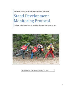 Fillable Online Stand Development Monitoring Protocol. Field and Office ...