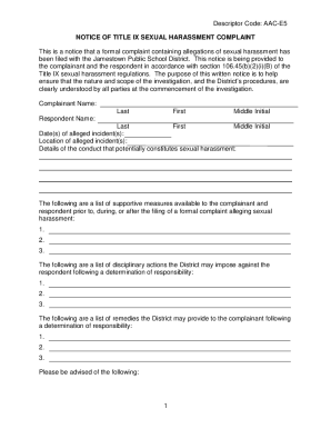 Fillable Online SAMPLE NOTICE OF ALLEGATIONS FOR STUDENT ... Fax Email ...