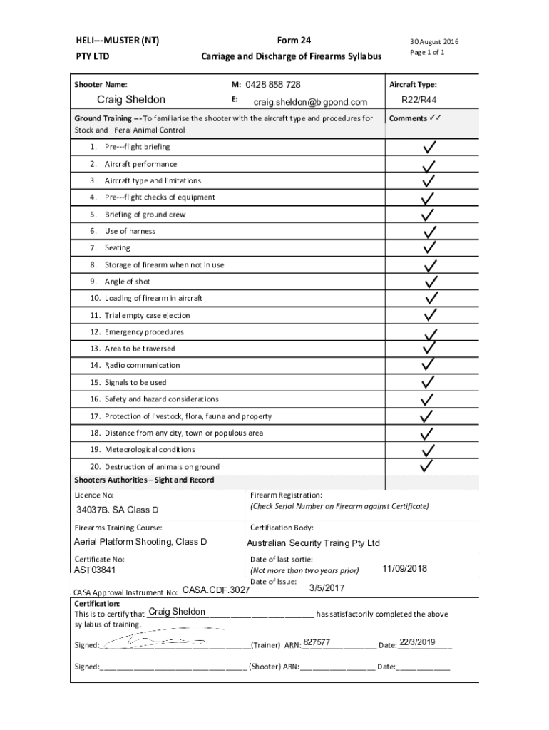 Fillable Online Word Version HELI-MUSTER (NT) PTY LTD OM (141) CASA ...