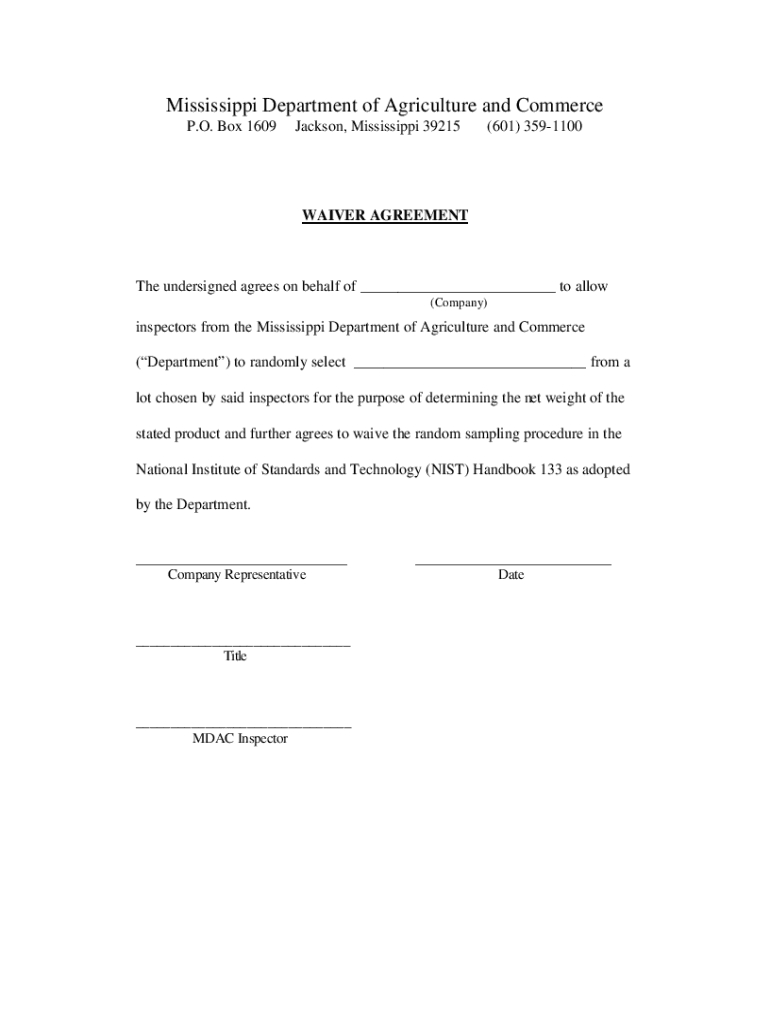 Fillable Online Waiver Agreement.PDF Fax Email Print - pdfFiller