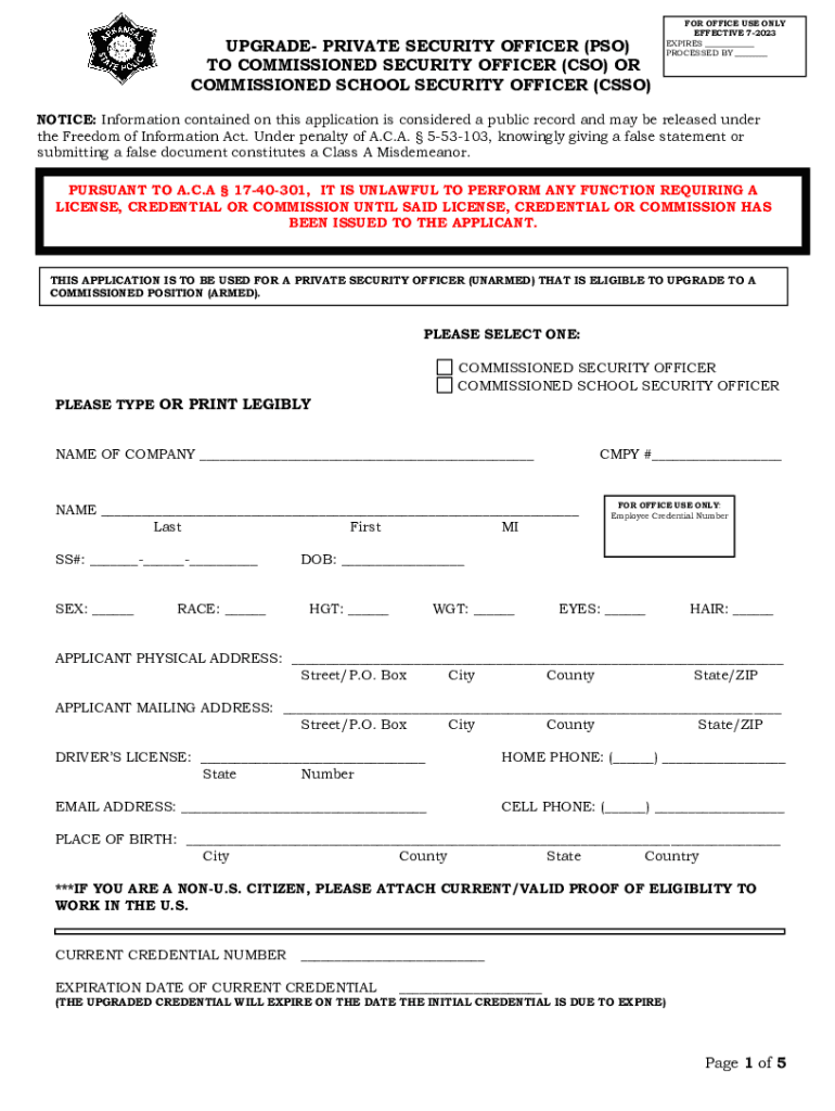 Fillable Online DEPARTMENT OF ARKANSAS STATE POLICE RULES ... Fax Email ...