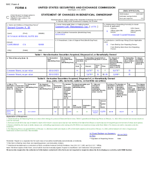 Fillable Online mayafiles tase co Form 4 for Samuel George A III filed ...