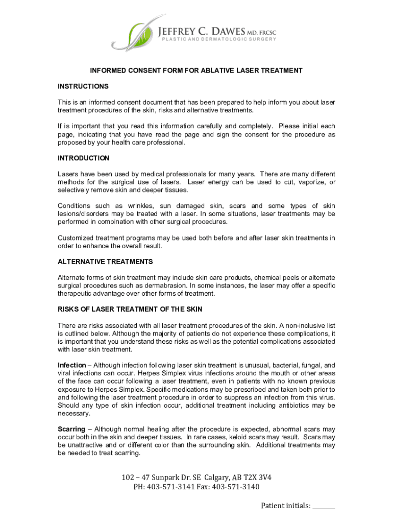 Fillable Online consent form for diolaze treatment Fax Email Print - pdfFiller