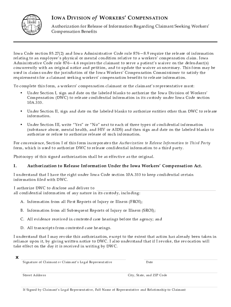 Fillable Online Form 14-0043Authorization to Release Information ...
