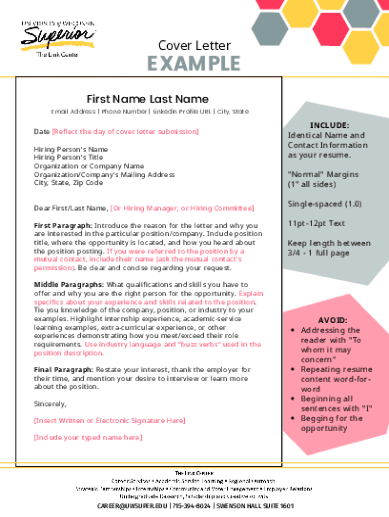 Fillable Online How to Create Your Own Cover Letter Outline (5 Easy ...