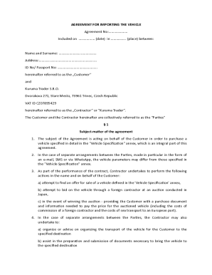 Fillable Online Kuruma Trader - Vehicle Import Consigment Agreement Fax Email Print - pdfFiller