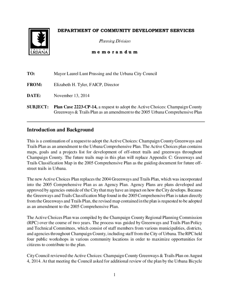 Fillable Online Mayor Laurel Lunt Prussing and the Urbana City Council ...