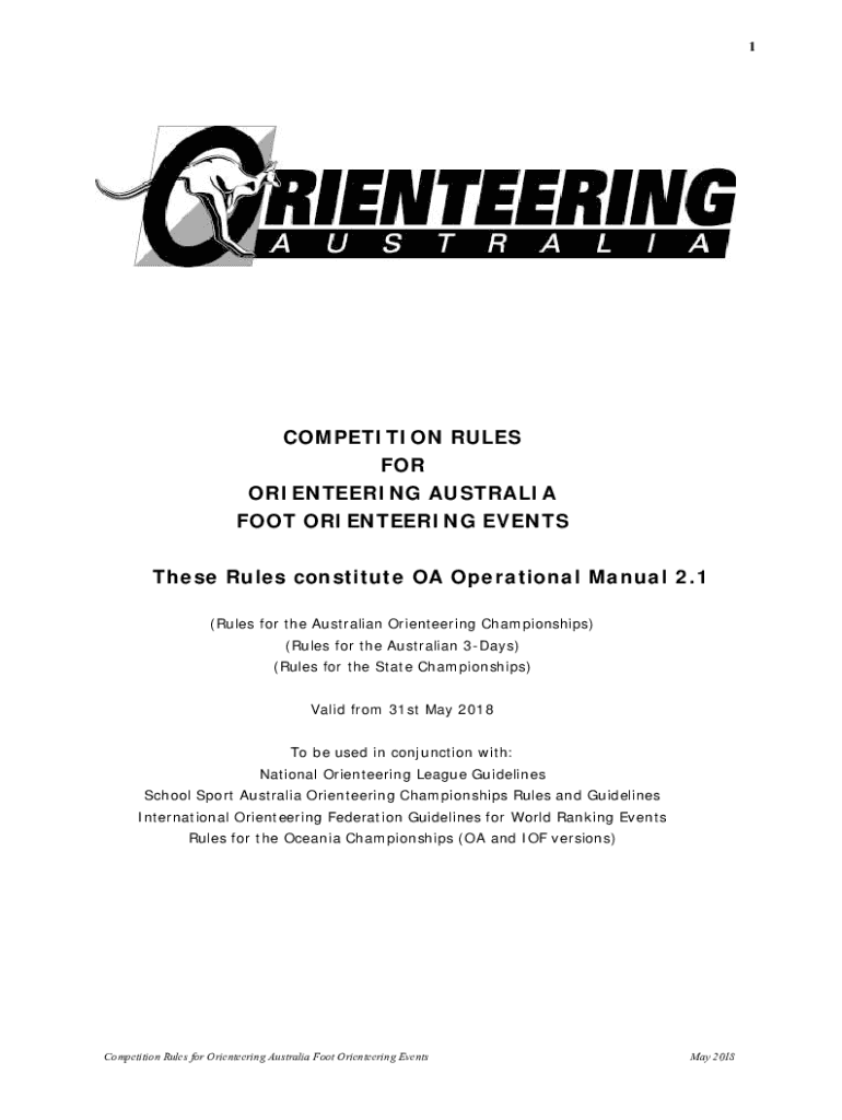 Fillable Online orienteering asn Updated competition rules for FootO ...