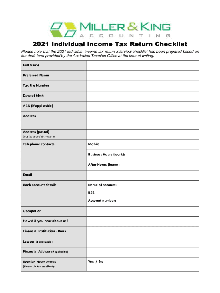 Fillable Online Heading 2 style - Miller & King Accounting Fax Email ...