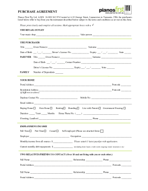 Fillable Online Purchase Agreement A4.doc Fax Email Print - pdfFiller