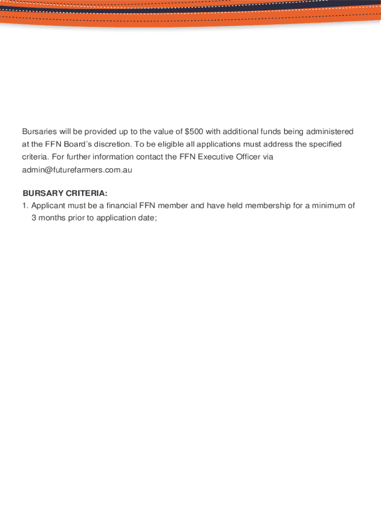 Fillable Online FFN-Bursary-Application-Form.pdf Fax Email Print - pdfFiller