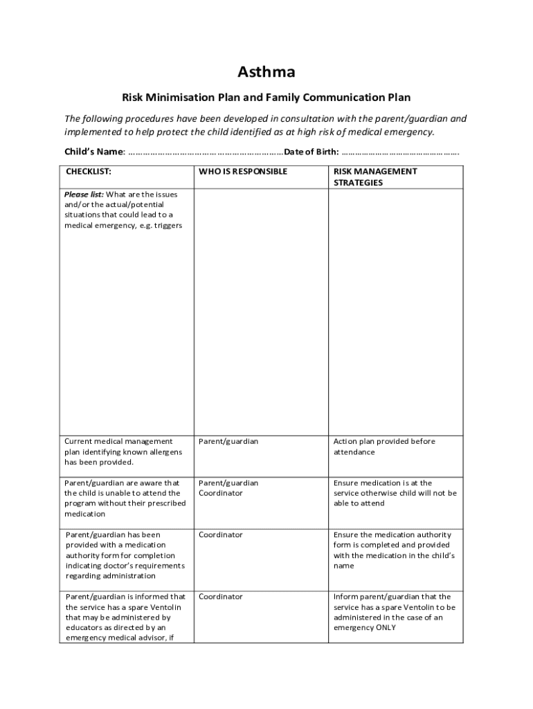 Fillable Online H ow effective is the services risk minimisation plan ...