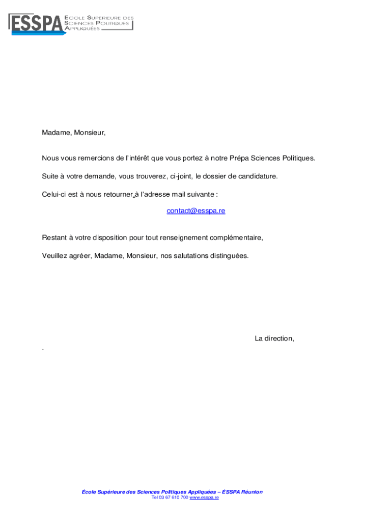 Remplissable En Ligne je vous remercie de l'attention que vous portezma ...