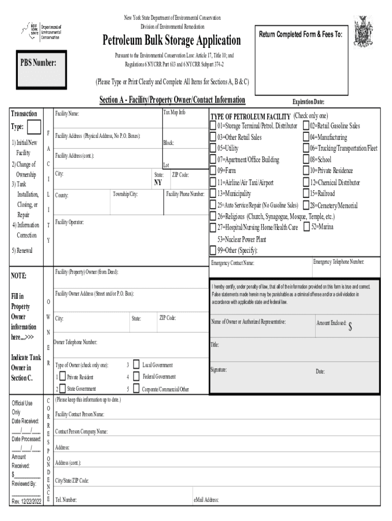 Fillable Online Hazardous Substance Bulk Storage Registration ...
