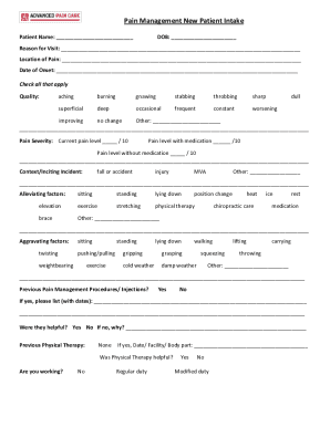 Fillable Online new knee patient intake formpro sport Fax Email Print ...